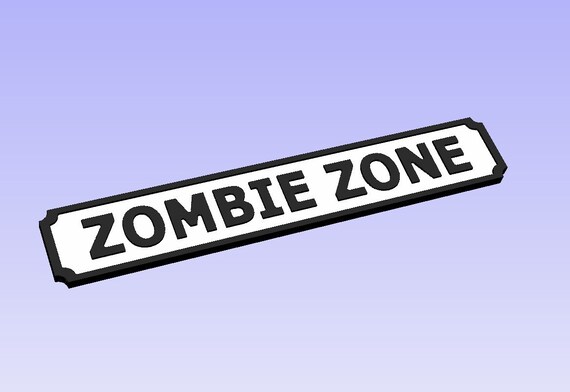 ZOMBIE ZONE Sign Replica Vintage Street Sign Home Decor | Etsy