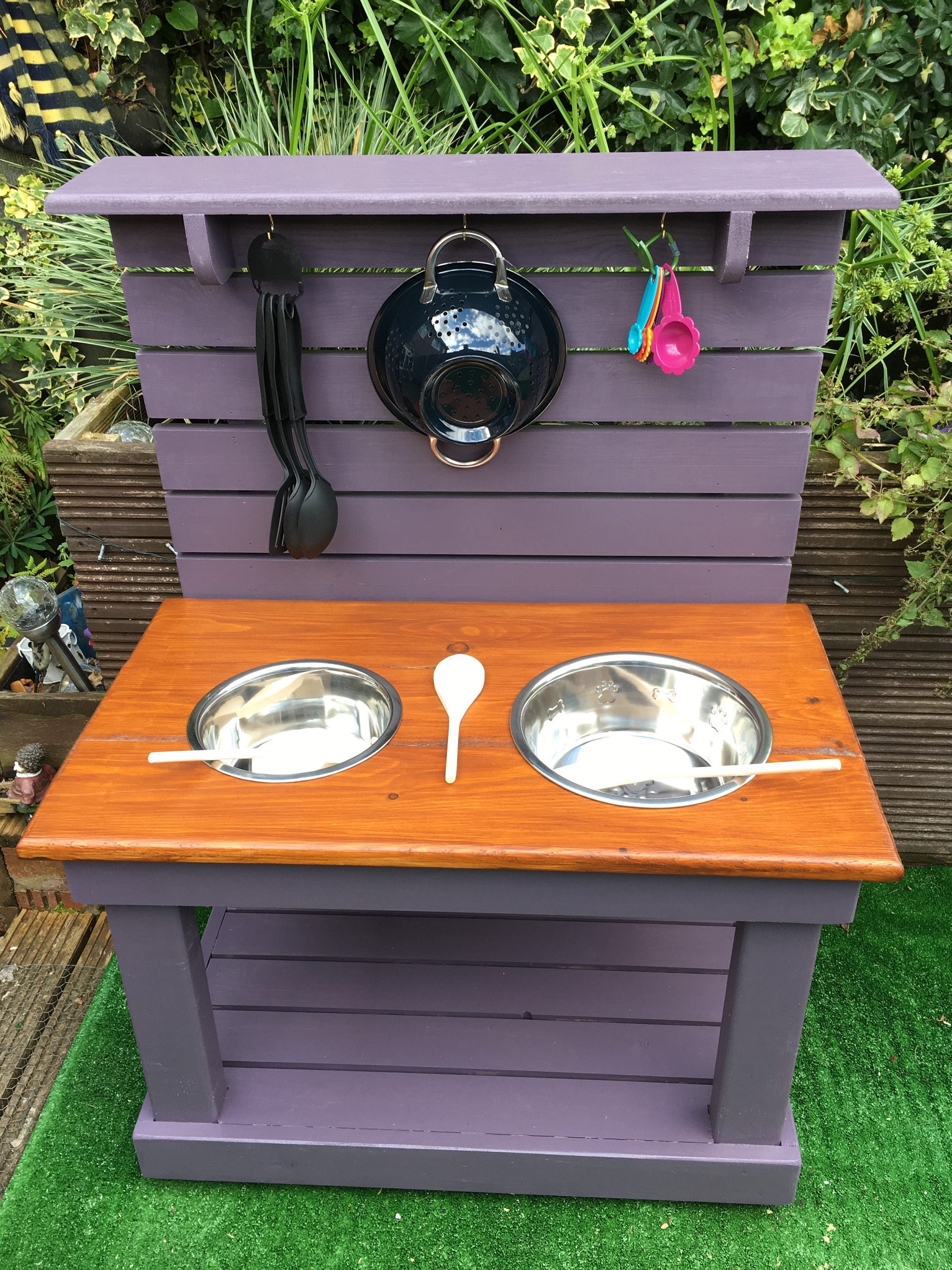 Mud Kitchen Children's Outdoor Play Furniture - Hand Made From Wood ...