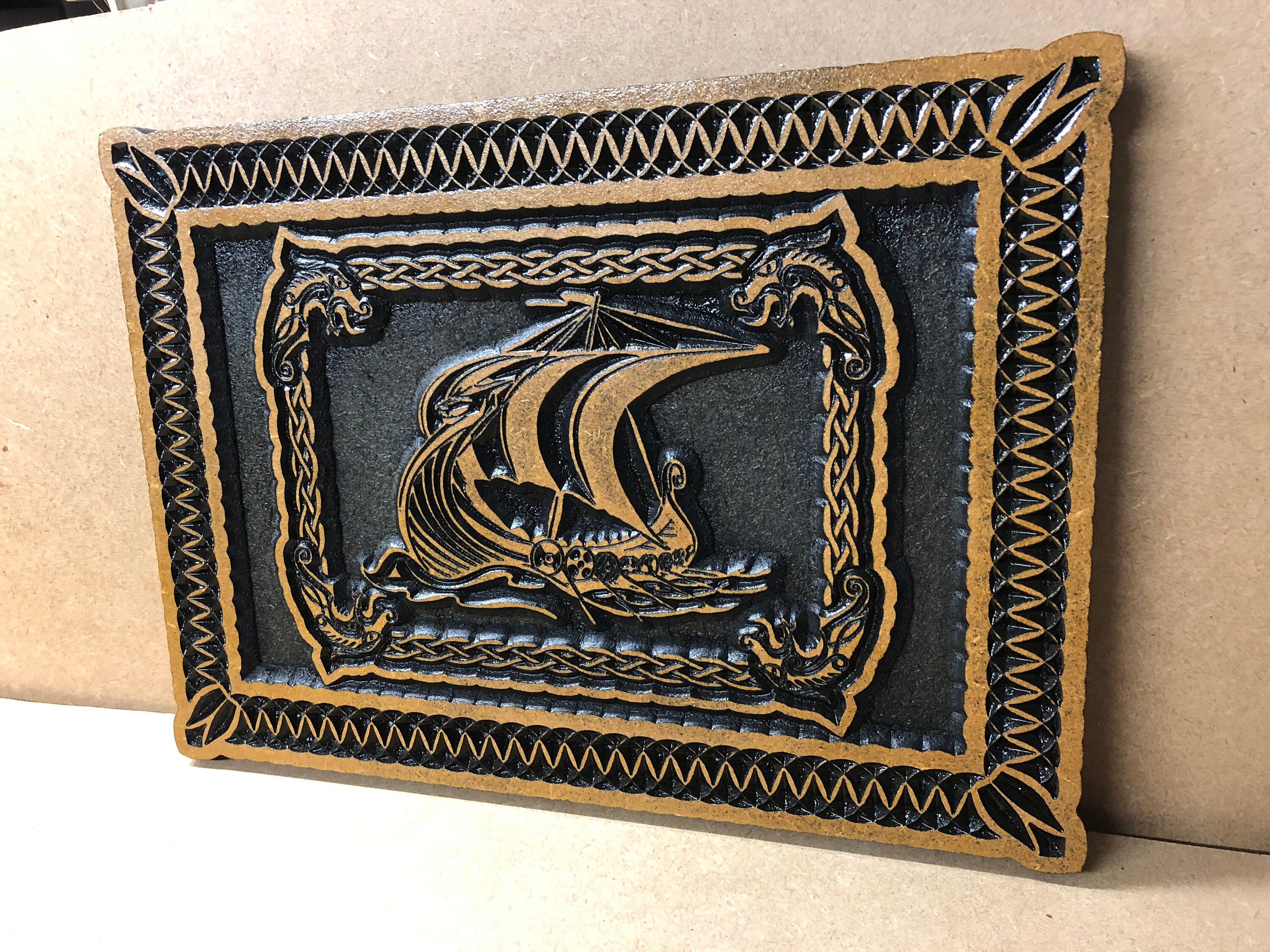 Viking Ship - Wall Art Plaque - Four Different Sizes Available - Etsy UK