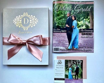 Magazine Wedding Invitation | Etsy