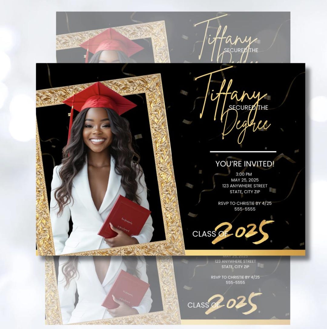 Editable Graduation Invitation Flyer | Graduation Party, Class of 2024 ...