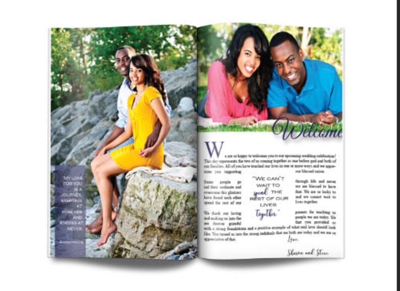 Photo Save the Date Invitation Magazine Modern Save the Date - Etsy