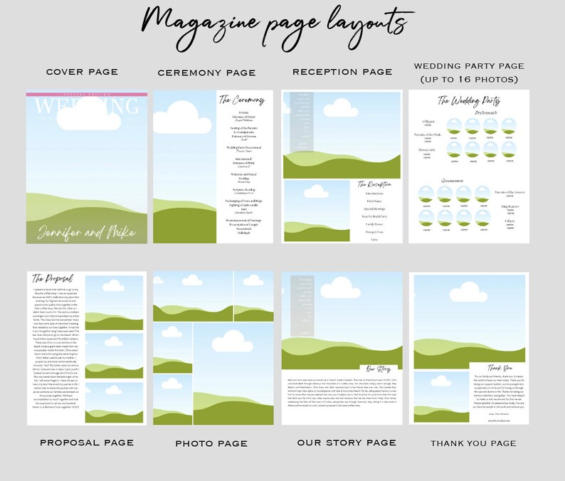 Magazine Wedding Program Template-edit Your Own INSTANT - Etsy