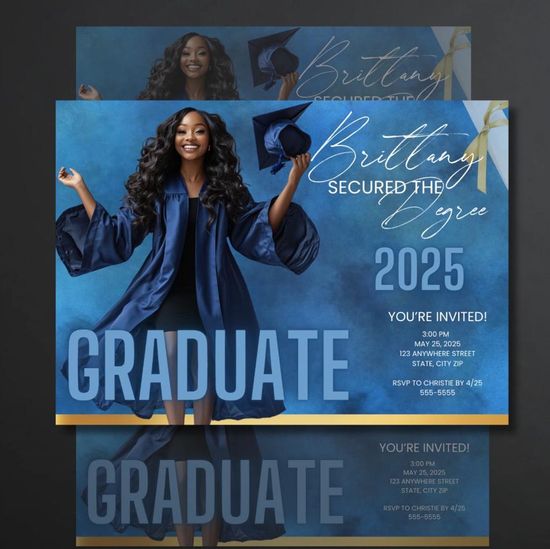 Editable Graduation Invitation Flyer | Graduation Party, Class of 2024 ...
