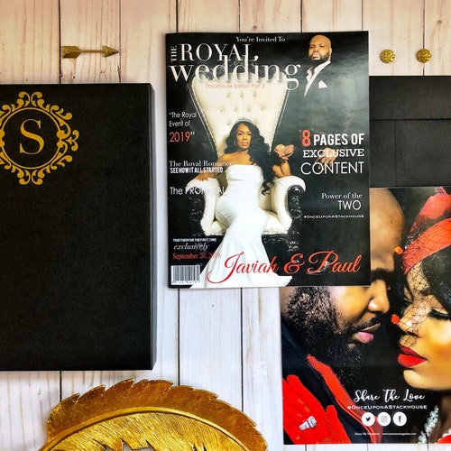 Wedding Magazine Invitation Boxed Wedding Invitations - Etsy