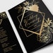 Wedding Program Template-black and Gold - Etsy
