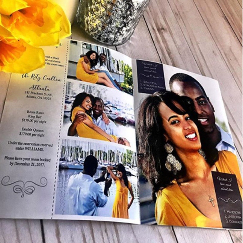 Photo Save the Date Invitation Magazine Modern Save the Date - Etsy