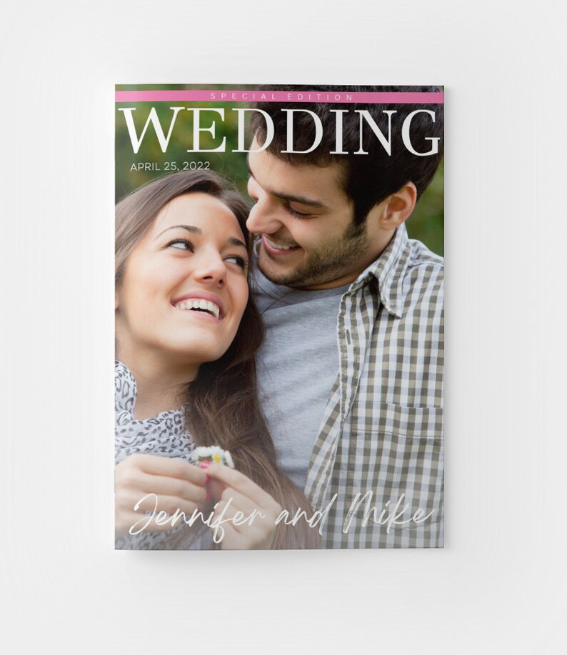 Magazine Wedding Program Template-edit Your Own | Wedding Ceremony ...