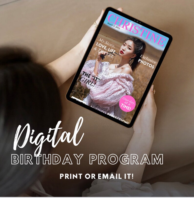 Birthday Magazine Template | Birthday Card | Editable Template | Photo ...