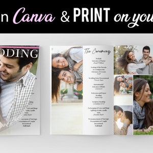 Magazine Wedding Program Template-edit Your Own INSTANT - Etsy