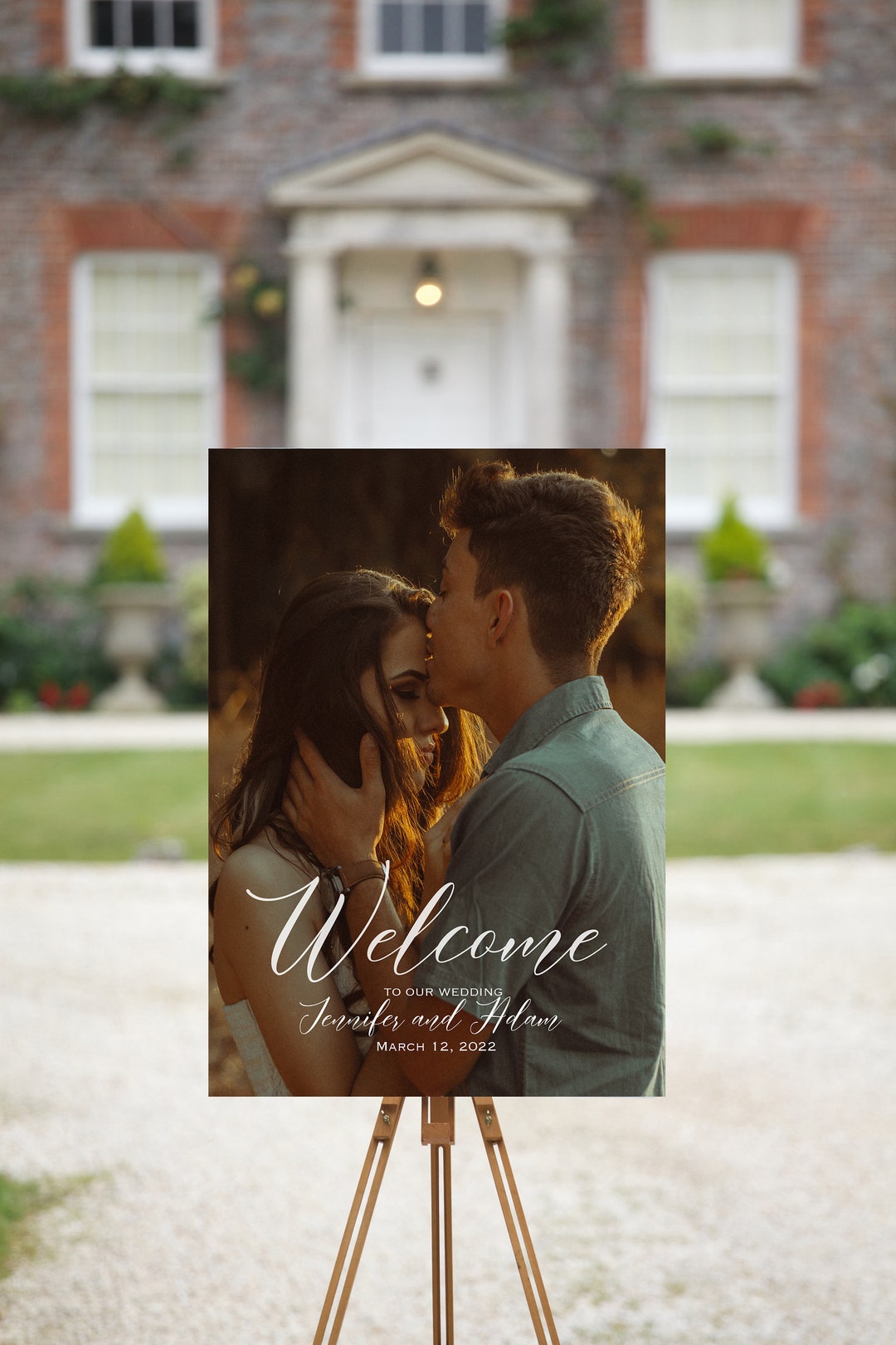 Easel Wedding Welcome Sign | Minimalist Wedding Welcome Sign | Modern ...