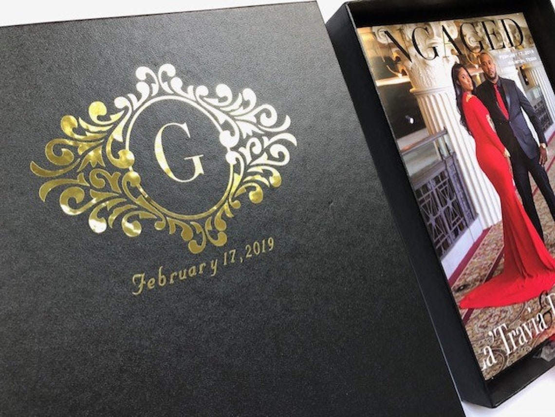 Wedding Invitation Box With Monogram | Etsy