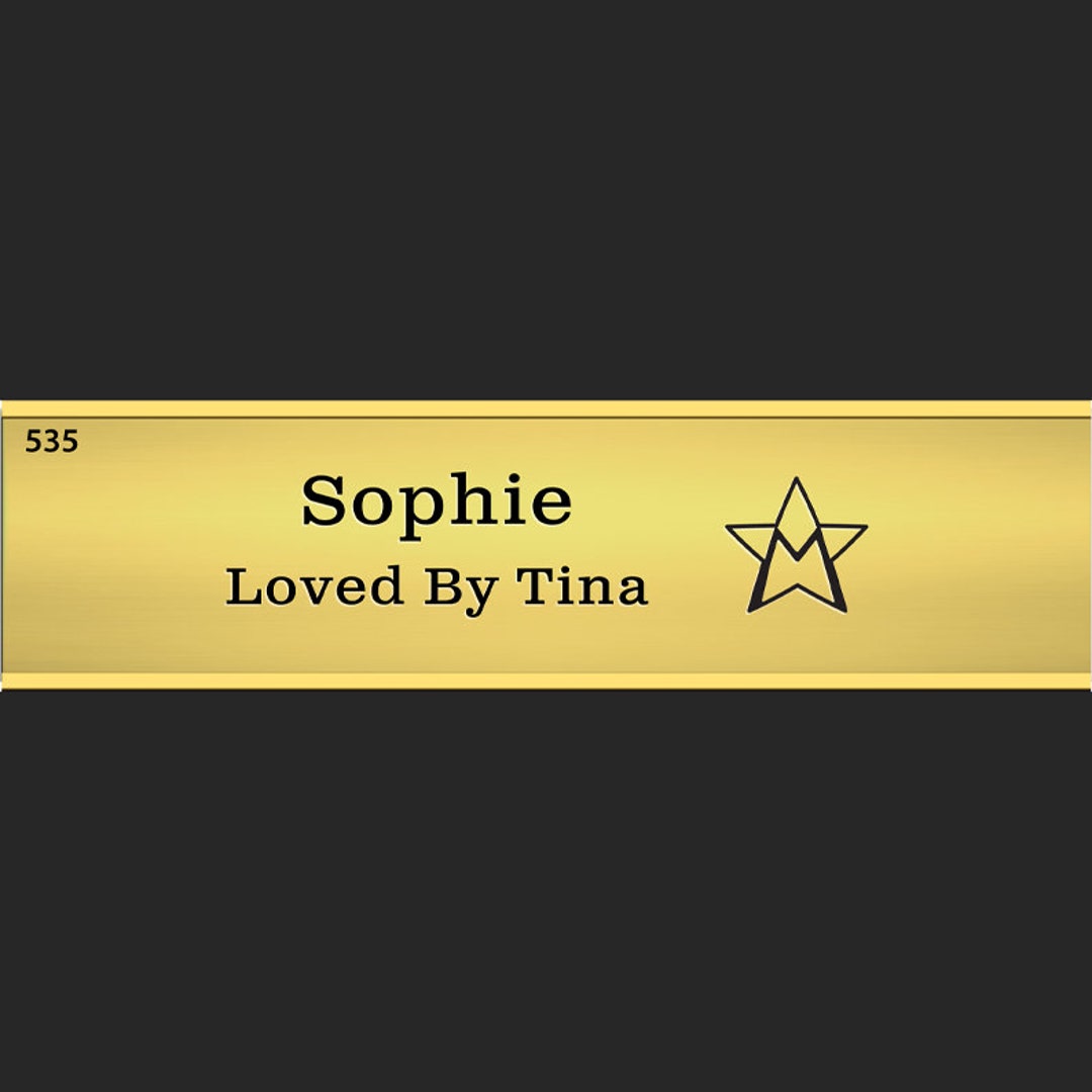Custom Made to Order Brass Personalized Horse Stall Plate 2" X 8 ...