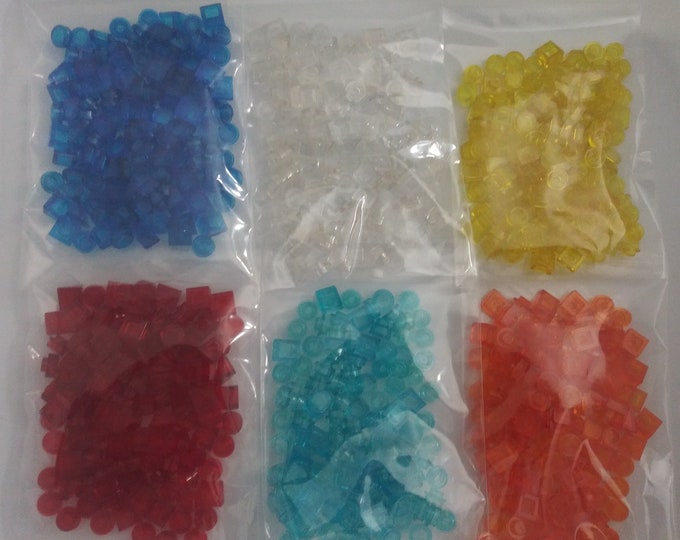 LEGO® Small Translucent 100 Random Pieces, You Pick the COLOR, Bulk ...