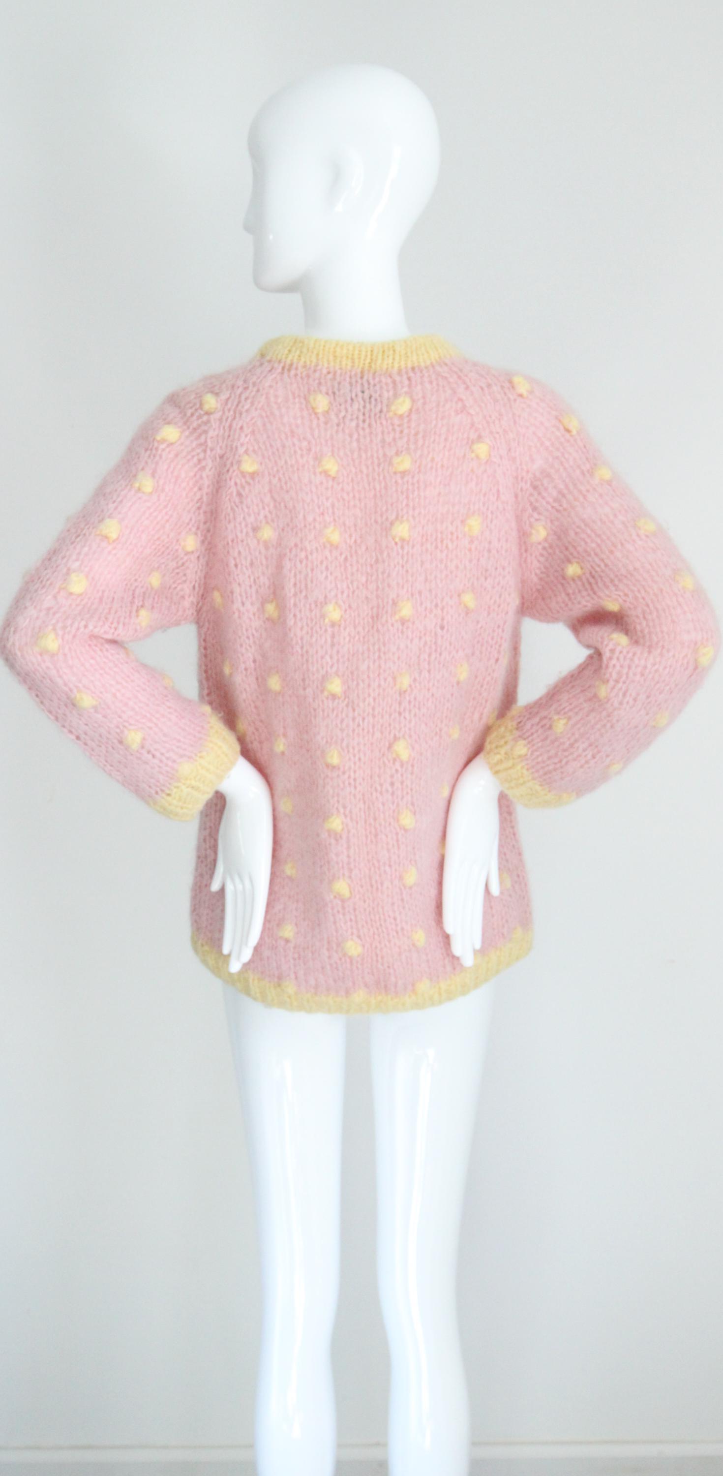Vintage 1950's Mohair Jumper 1950's Pink Mohair Sweater Original 1950's ...