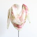 Vintage 1950's Silk Chiffon Rose Print Scarf Original 1950 Hand Rolled ...