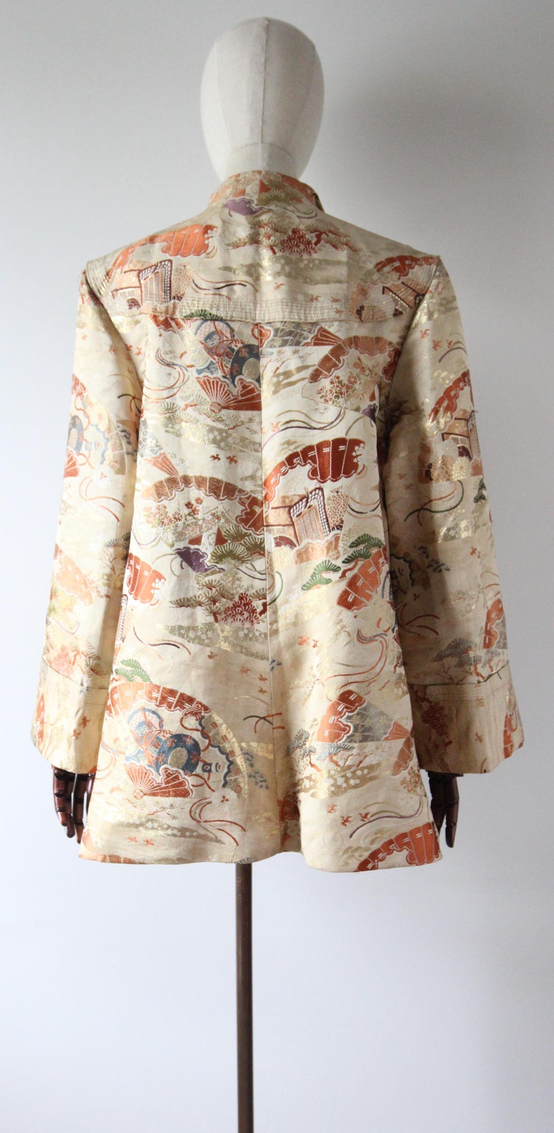 Vintage 1940's Gold Thread Brocade Swing Jacket Original 1940's Canton ...