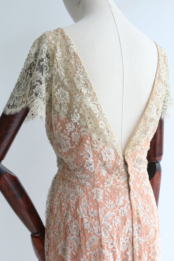 Vintage 1950's Howard Greer lace and rhinestone dress… - Gem