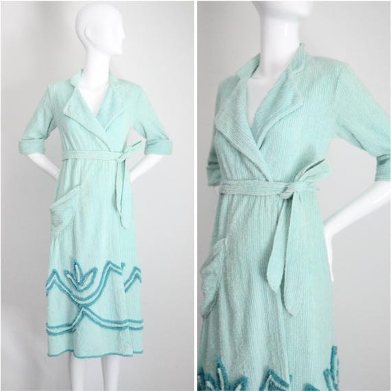 Vintage 1940's Chenille Dressing Gown original 1940's… - Gem