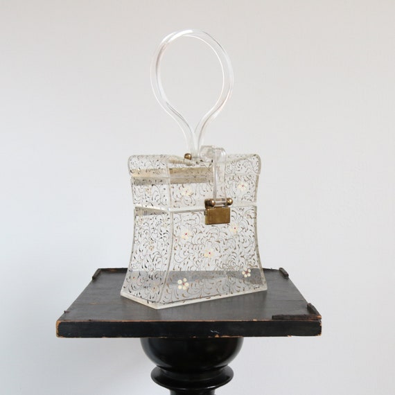 Vintage 1950's Wilardy Box Bag vintage 1950's clear l… - Gem