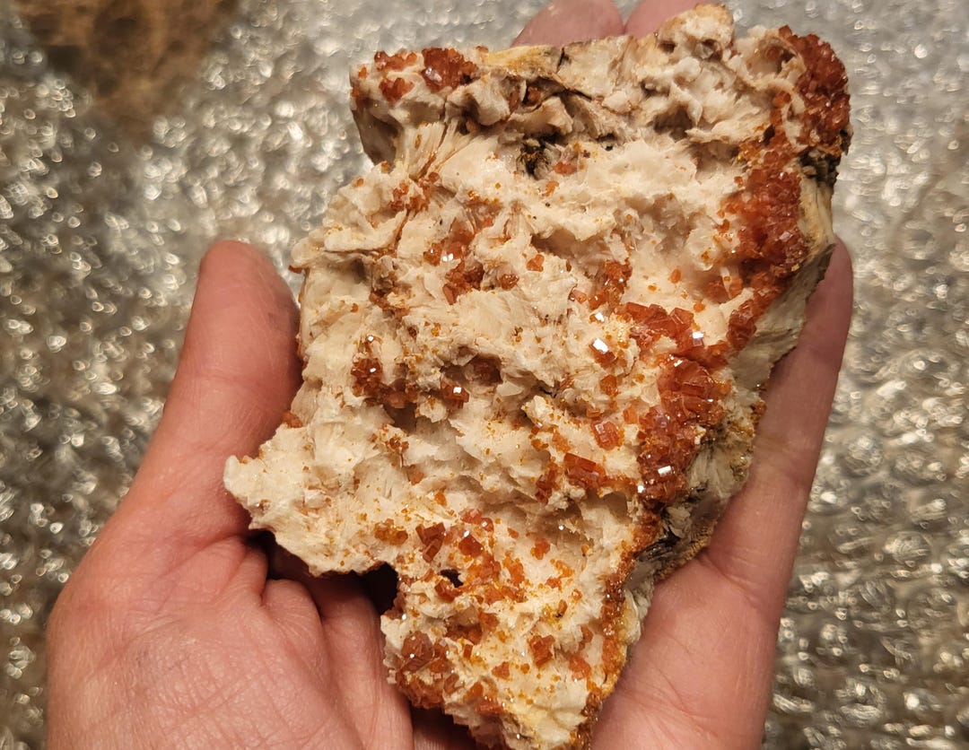 Large Vanadinite on Barite Cluster Vanadinite Cluster Specimen Rocks ...
