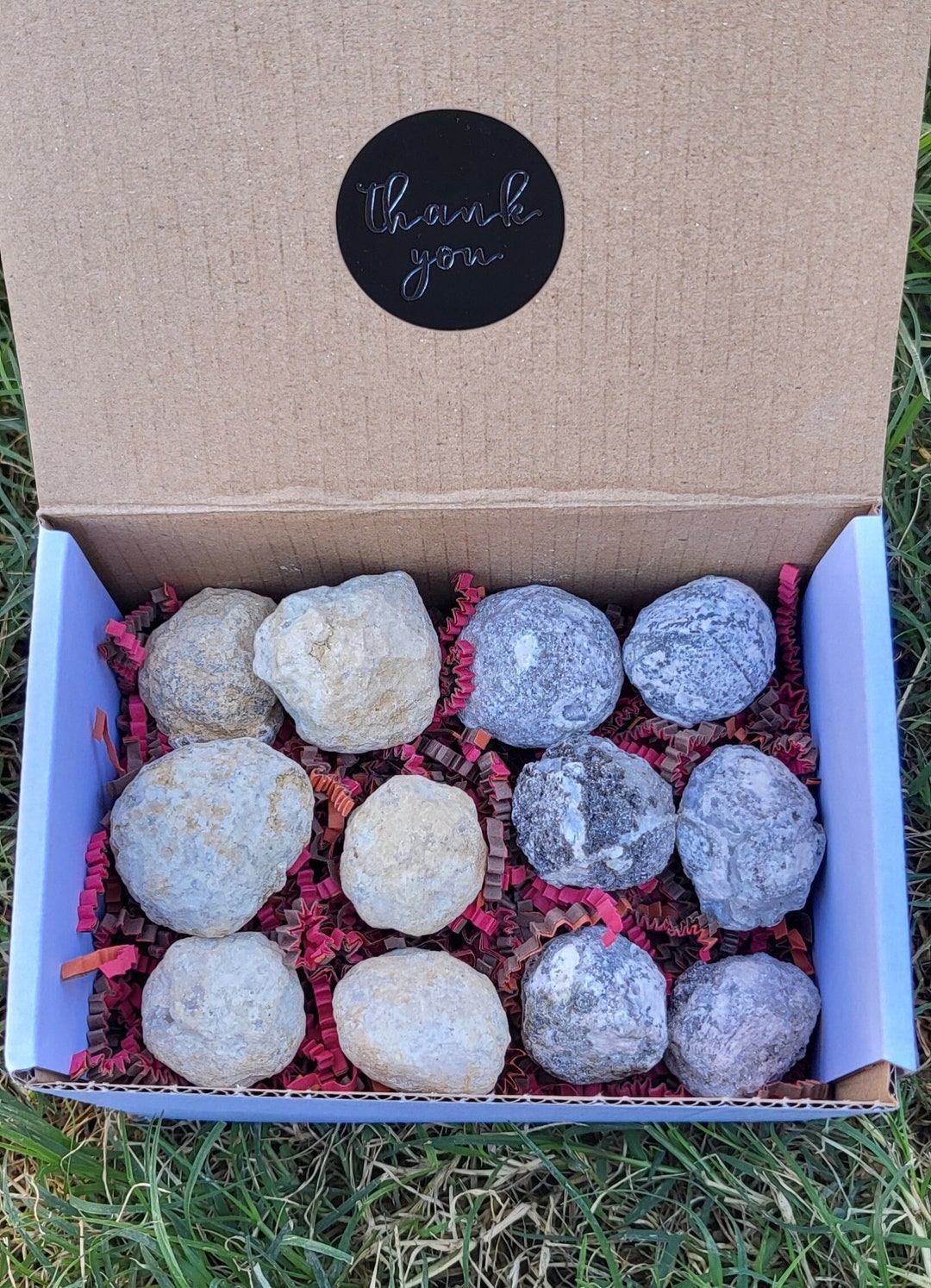 Set of Twelve MINI 1" Break Your Own Geodes Gift Box Gift Set Crystal ...