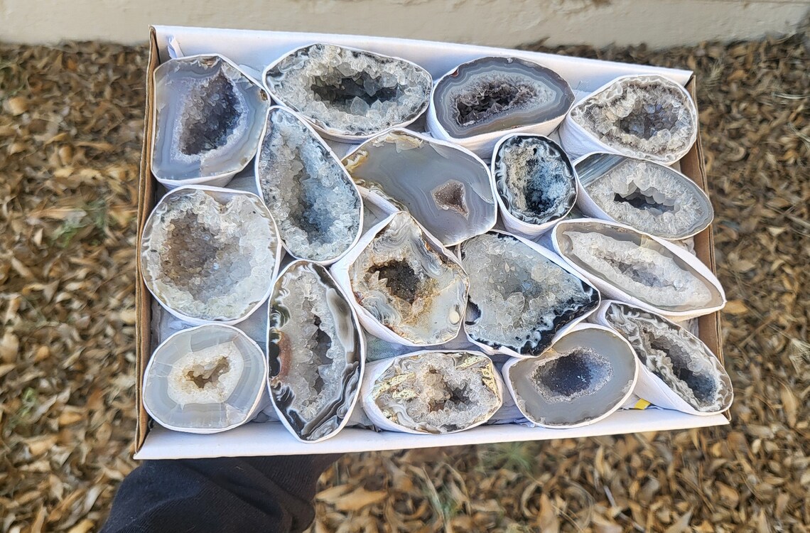 One Large Oco Geode Half Cluster Oco Cluster Raw Stone Crystals ...