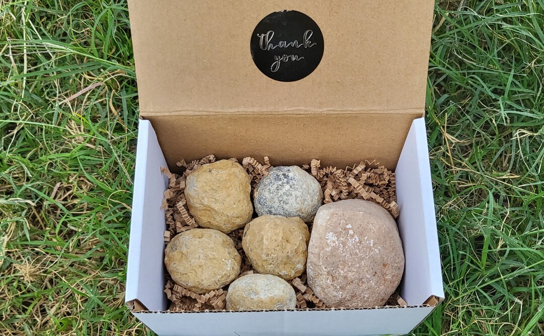 Cut Break Your Own Geode Box Set Gift Box Set of Six Geodes Rocks ...