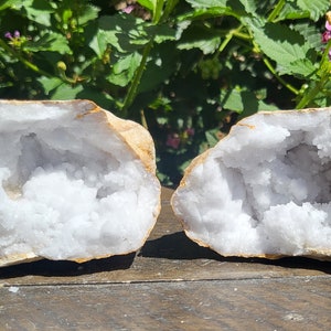 Opened Crystal Quartz Geode Clusters Break Your Own Geodes Clear Quartz ...