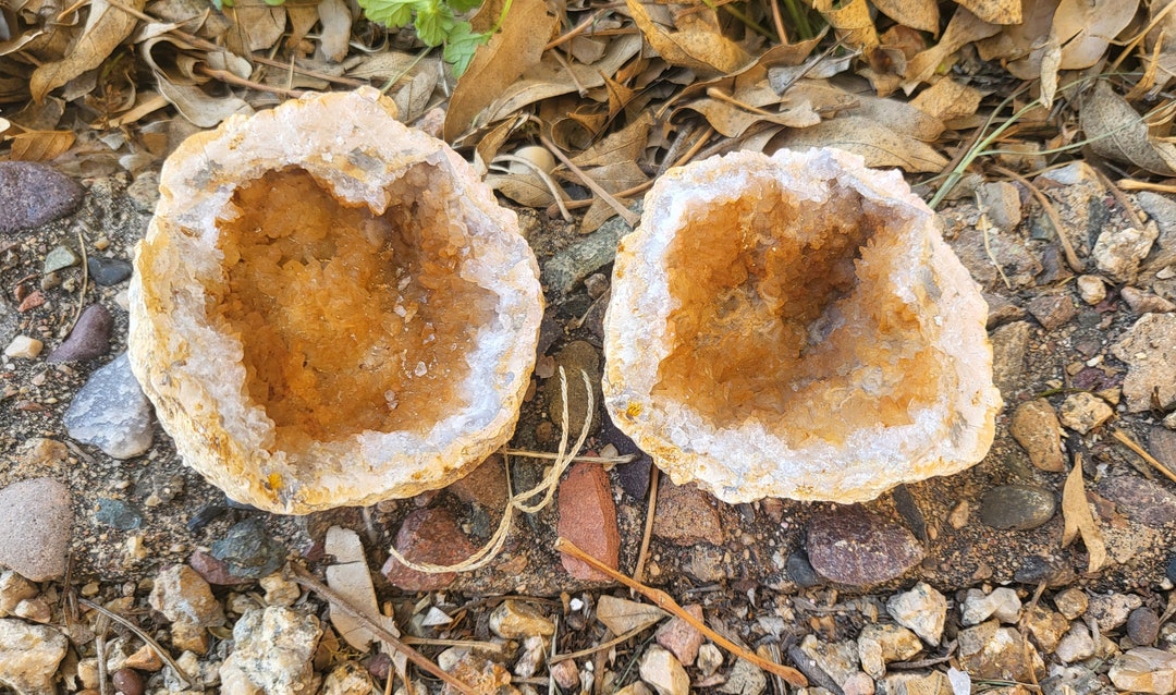 Pair of Opened Geodes Crystal Canyon Geodes Break Your Own Geode Rocks ...