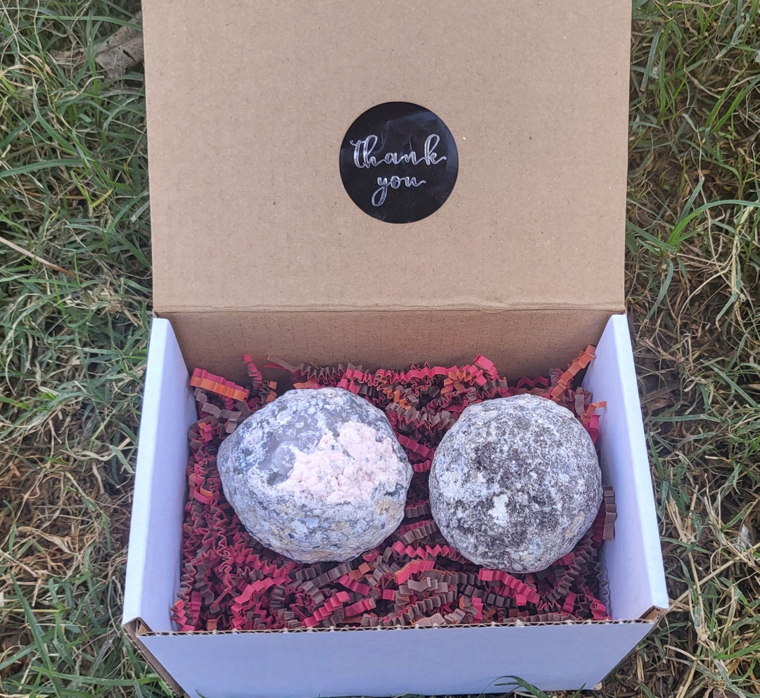 Set of Two SMALL Trancas Geodes Box Set 2" Unopened Trancas Geode Break ...