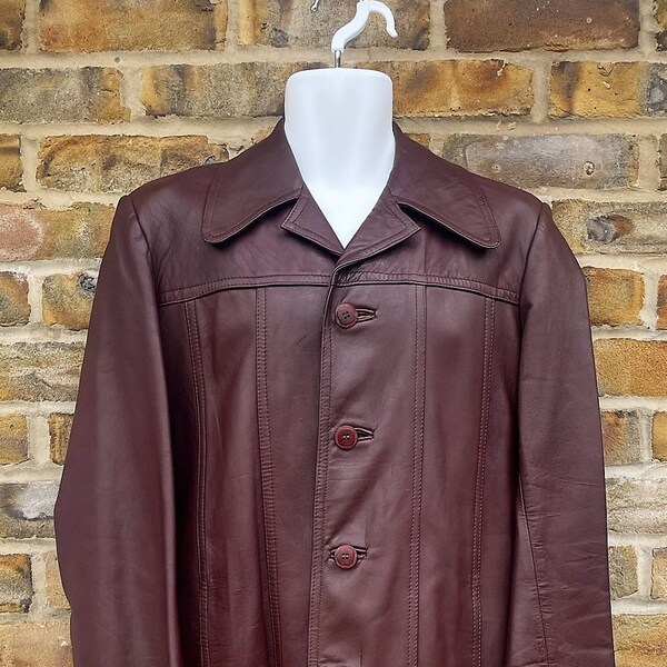 Oxblood Leather Jacket - Etsy