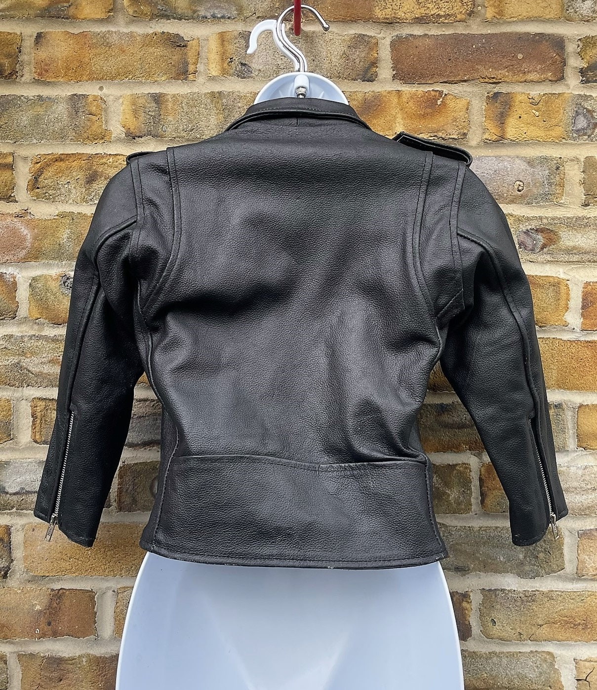 Vintage 1980's real Leather Quality Black Leather Motorcycle Retro ...