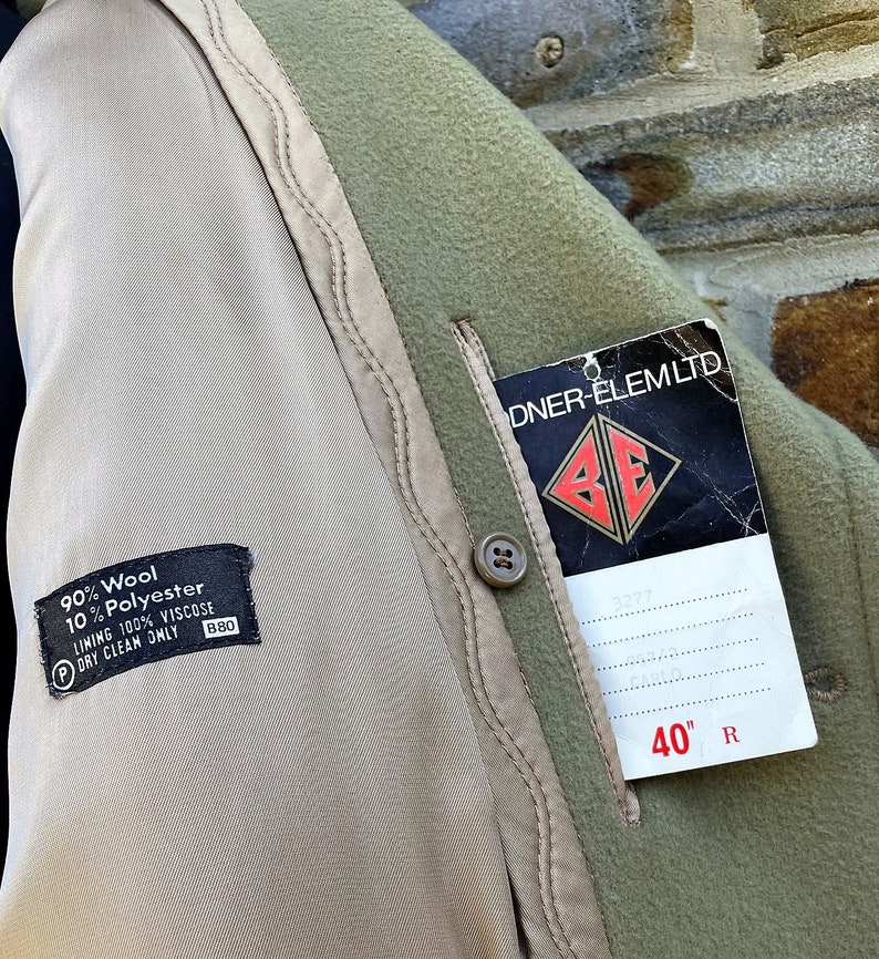 Vintage 1970's "bodner Elem" Quality Made Sand Coloured Pure Wool ...