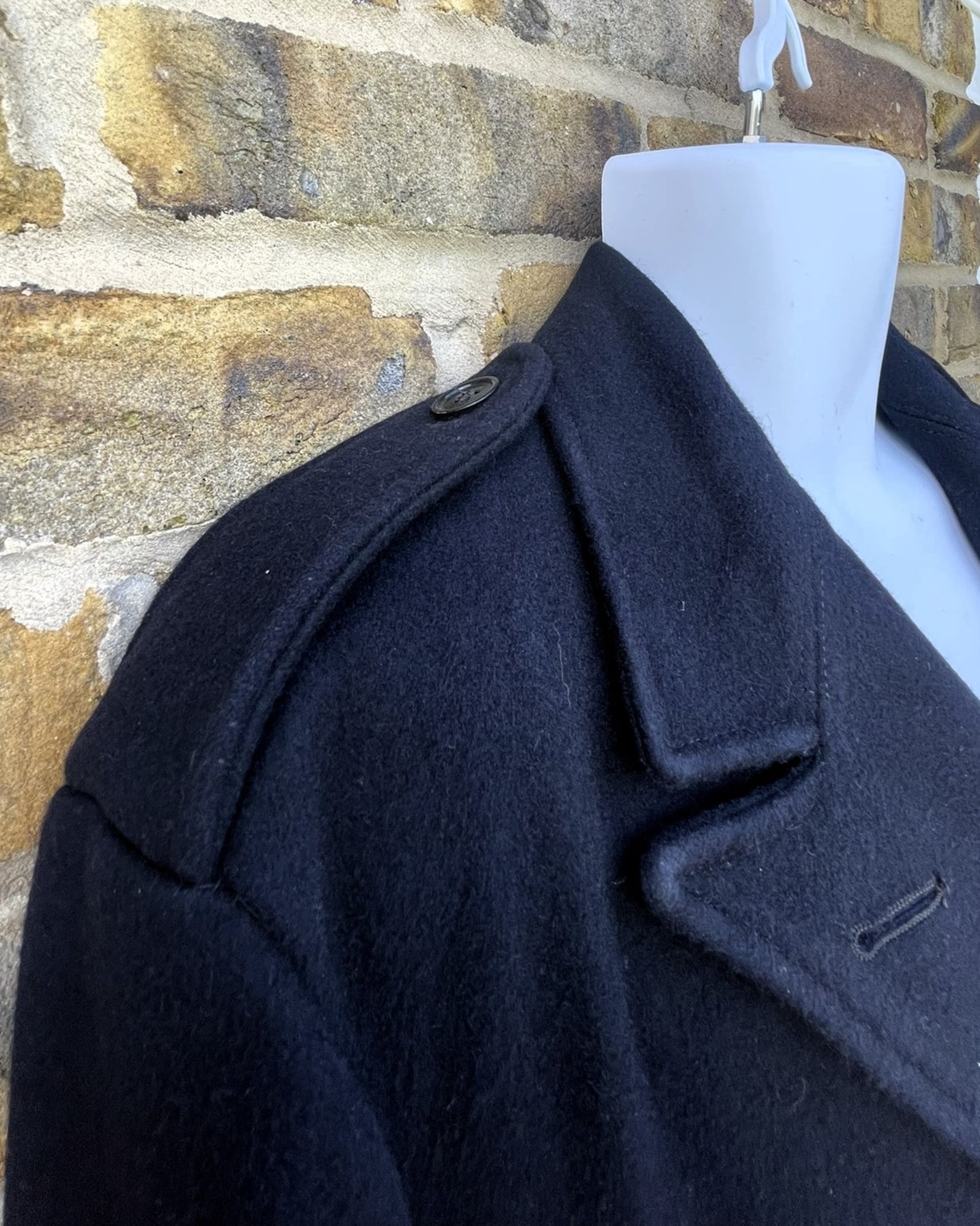 Vintage 1970's Original Pure Wool Military/seaman Long Navy Blue ...