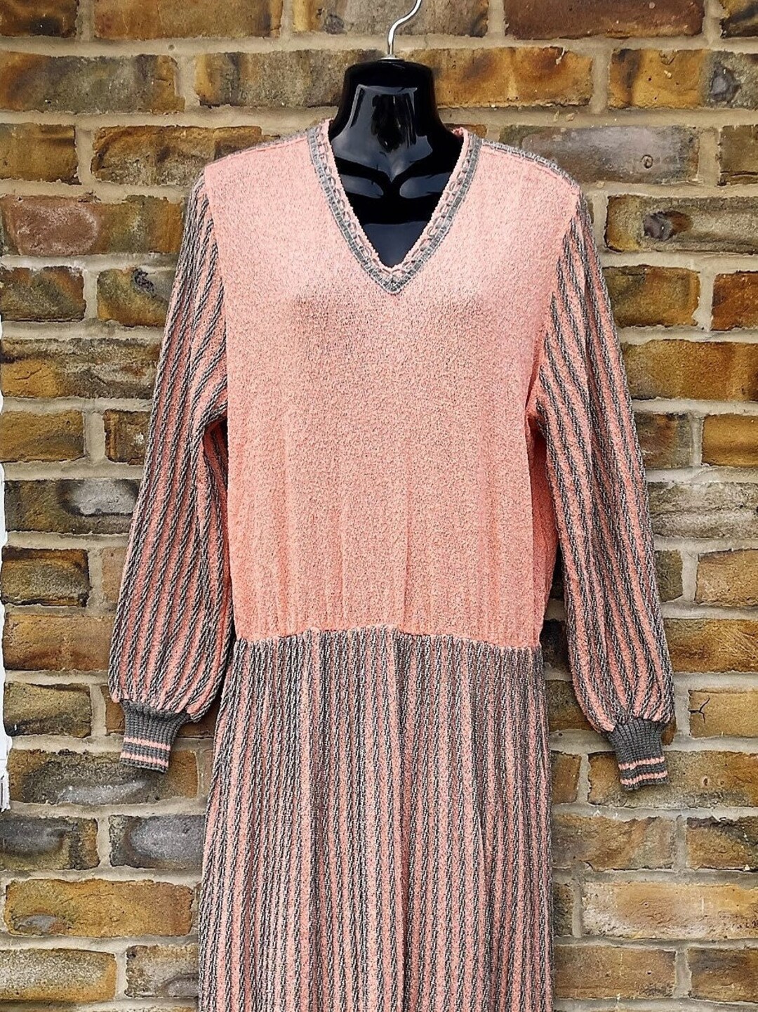 Vintage Circa 1980's heather Valley Striped/ribbed Long Sleeve Summer ...