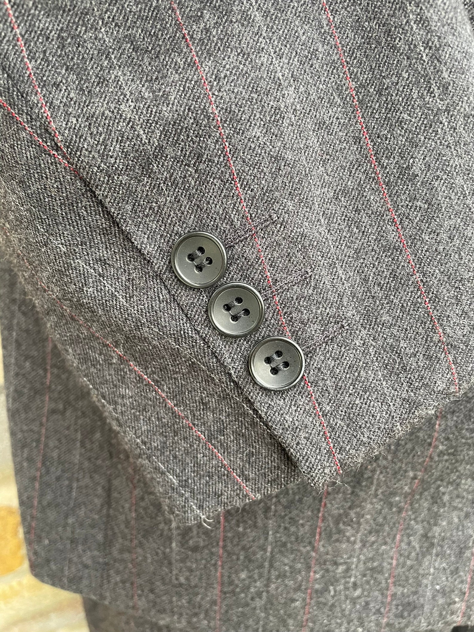 Vintage 1980's austin Reed Pure Wool Grey Pinstripe Double Breast ...