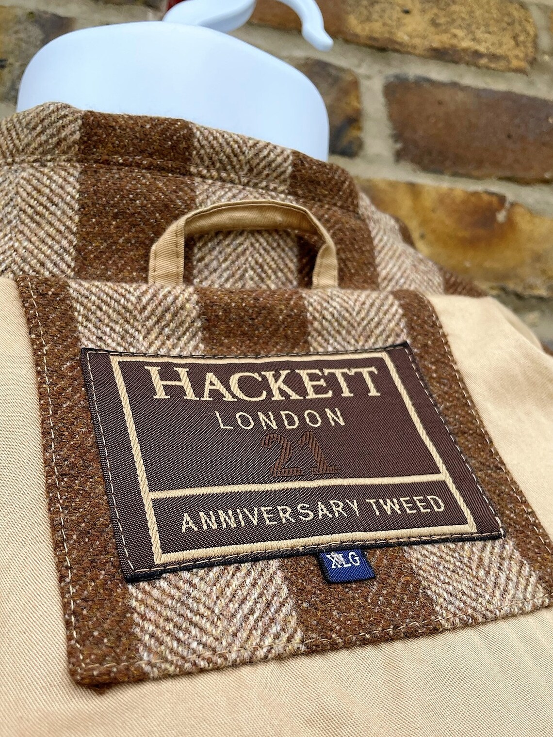 Vintage hackett London Rare Anniversary 21 Tweed Striped Designer ...