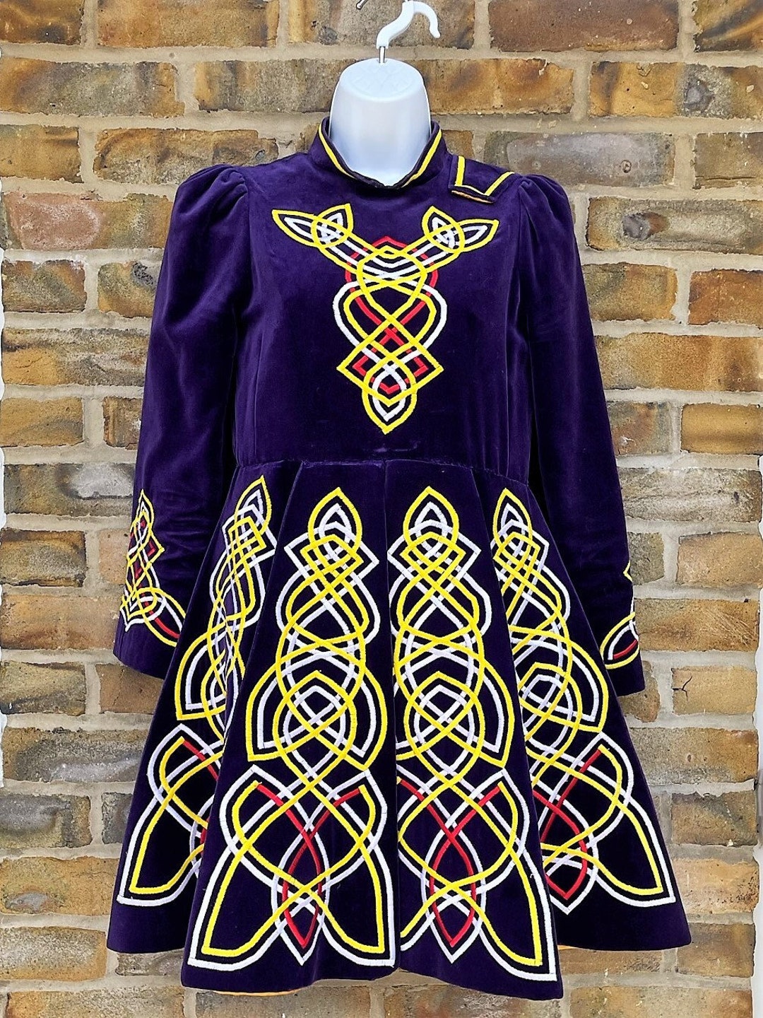 Stunning Irish Formal Handmade Performance Dress in Bright Purple and ...
