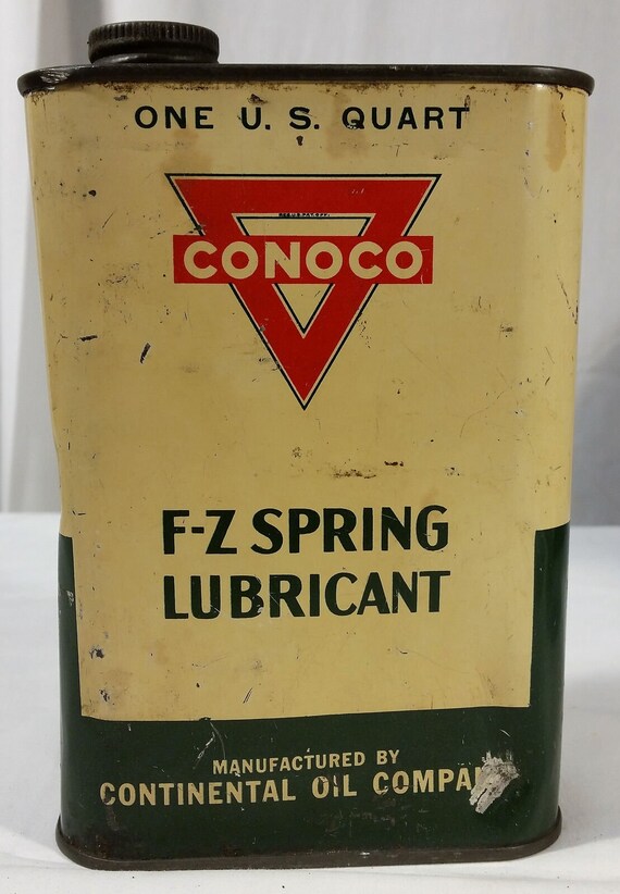 Vintage Quart Can Conoco F-Z Spring Lubricant Full Tin NOS New | Etsy