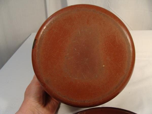 Vintage Brown Enamel Spittoon 2 Piece Rustic Primitive Farmhouse Decor ...