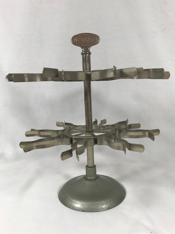1950s Achilles 18 Slot Rotating 2 Tier Metal Stamp Rack Holder 2 Tier ...