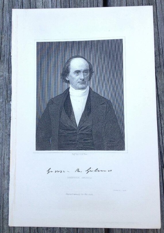 Georgia George Rockingham Gilmer 1910 Original Engraving Print | Etsy