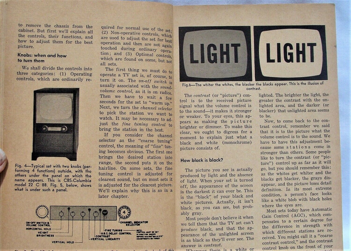 1957 TV Repair Manual DIY Special Section on Color TV Vintage Newsstand ...