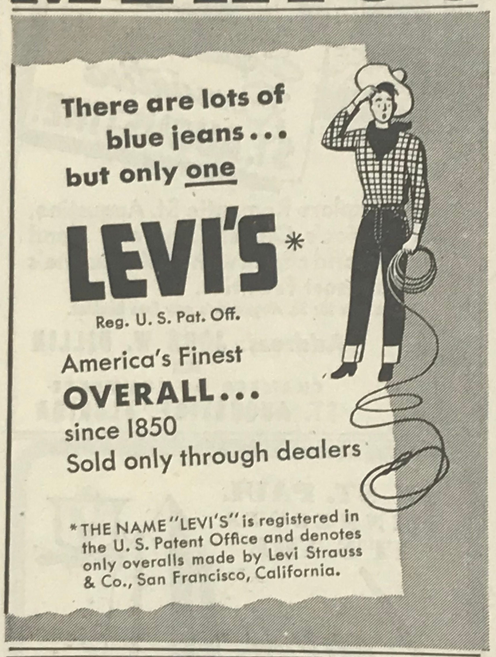 Vintage Levis Ad