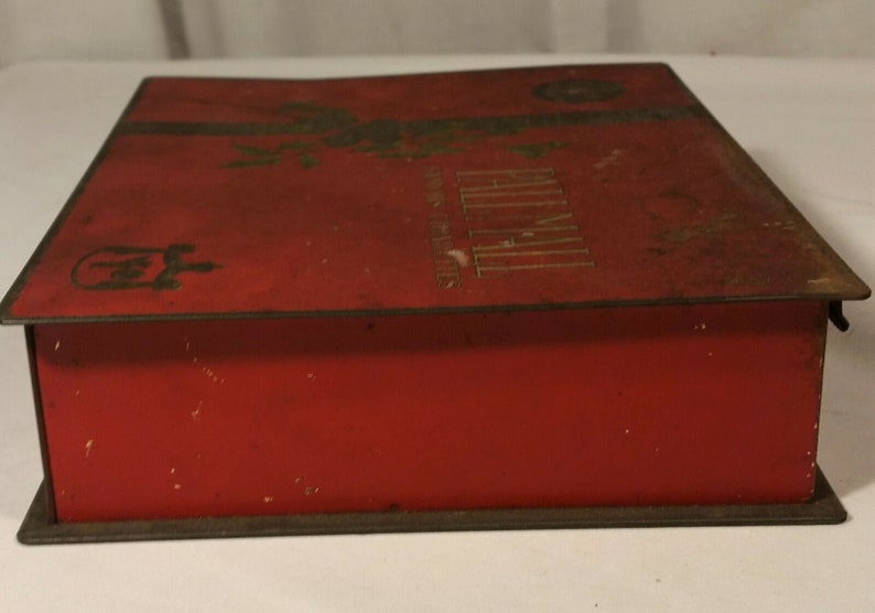 Vintage Red Tin Pall Mall Cigarettes Candy Box Style Tobacco Christmas ...