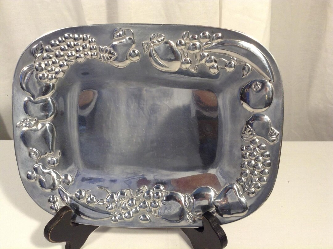 Vintage Wilton Armetale Pewter Fruit Rectangular Tray 10 1/2" - Etsy
