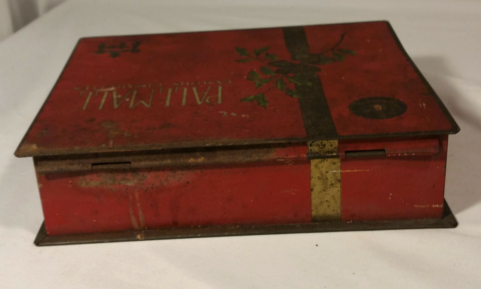 Vintage Red Tin Pall Mall Cigarettes Candy Box Style Tobacco Christmas ...