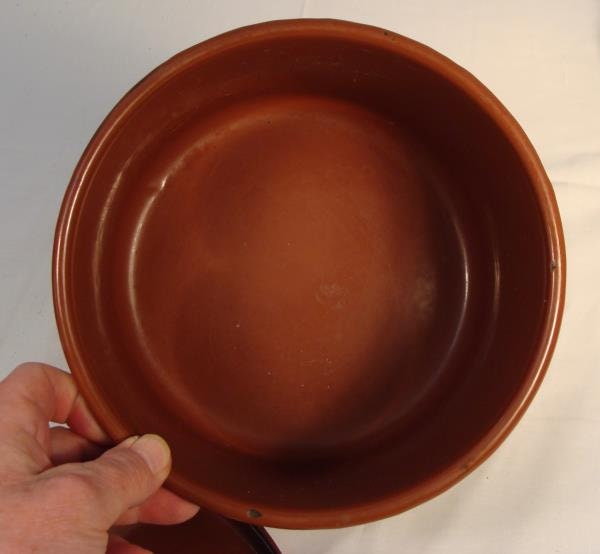 Vintage Brown Enamel Spittoon 2 Piece Rustic Primitive Farmhouse Decor ...