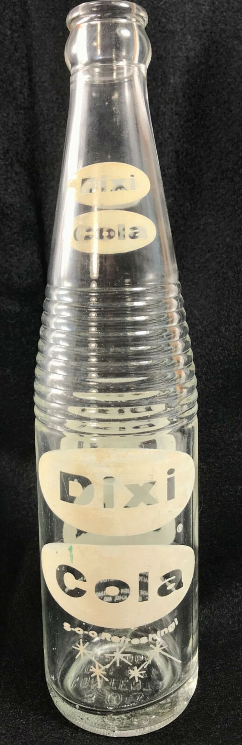 Vintage Dixi Cola Soda Bottle White ACL Very Good Cond Oakland Md ...
